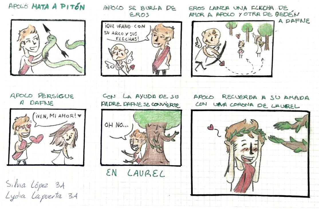 IES PABLO GARGALLO ZARAGOZA: "Comic" Mito de Apolo y Dafne Alumnas 3ºA ...