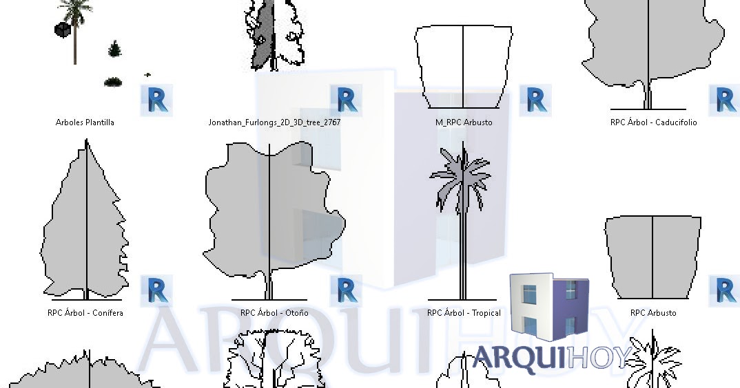Familia Plantas RCP / Family Plants RCP (RFA) | ArquiHoy-Revit