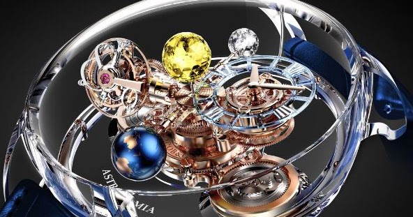 Wooden Clock Spot: Astronomia 3 axis tourbillon