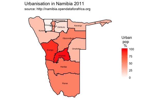 R for Biochemists: Making a Namibia choropleth