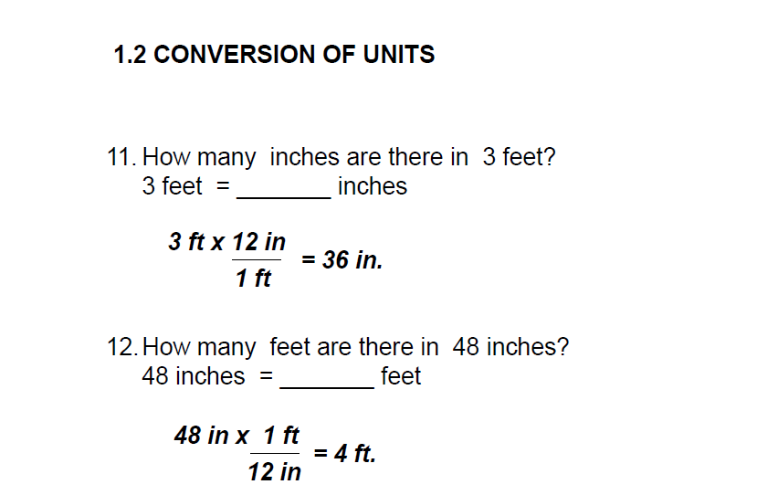 Technical Solution : CONVERSION OF UNITS 2
