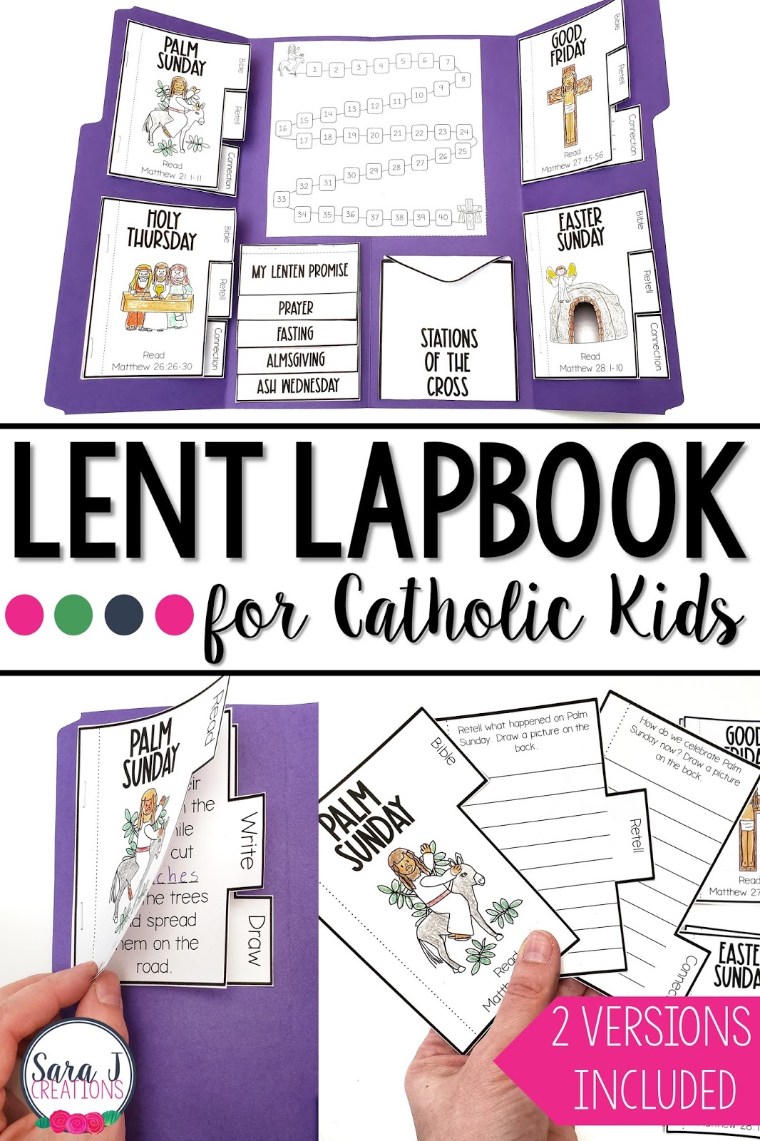 Create Your Own Catholic Lent Lapbook | Sara J Creations