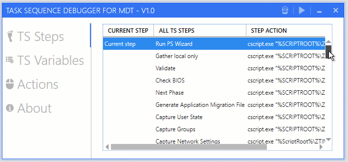 Task Sequence Debugger for MDT | Syst & Deploy
