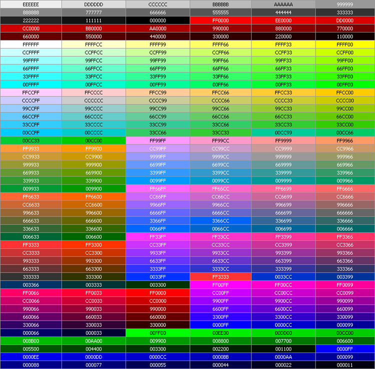 Share Code HTML CSS Mã Màu