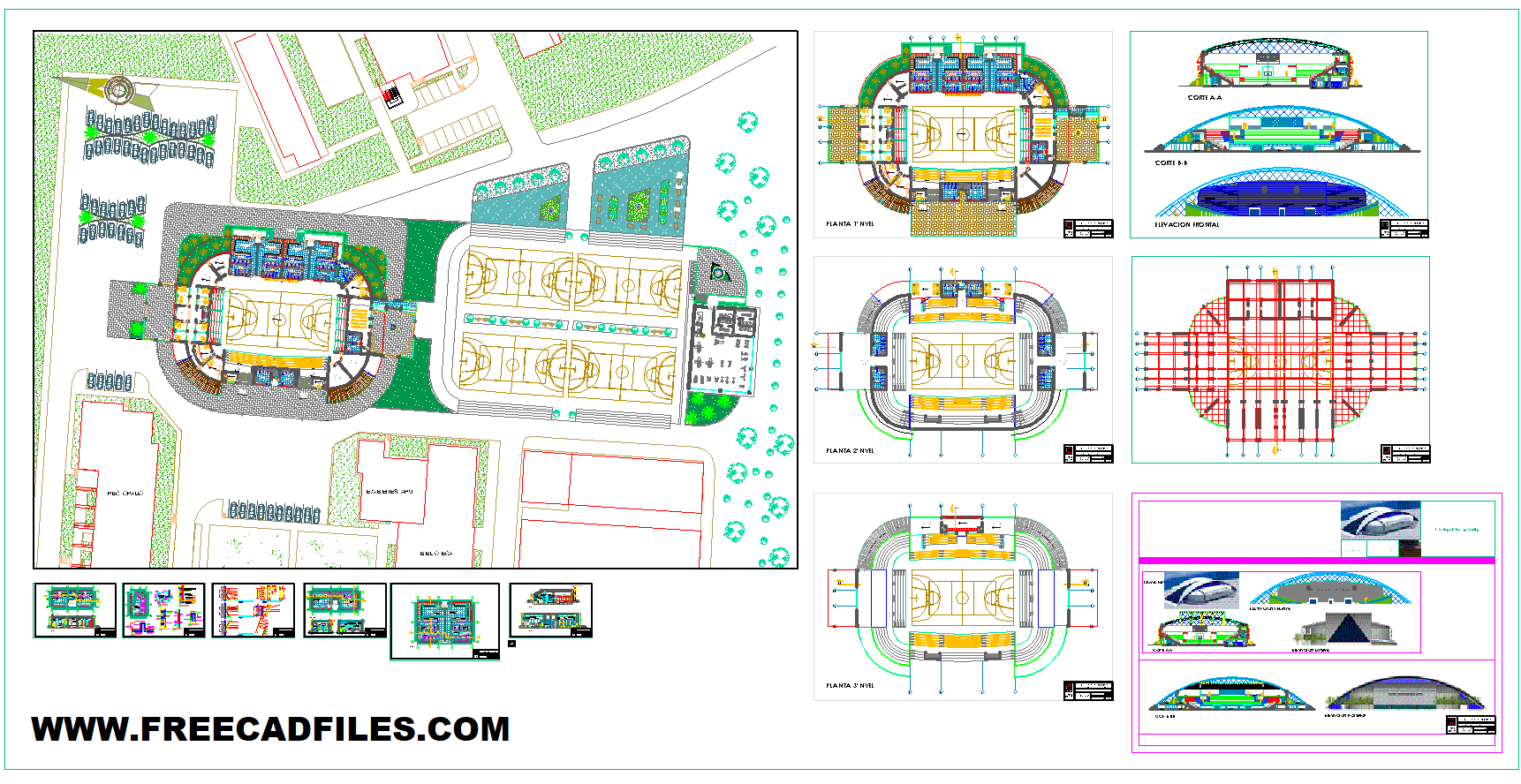 Sports Stadium Project [Colosseum] DWG