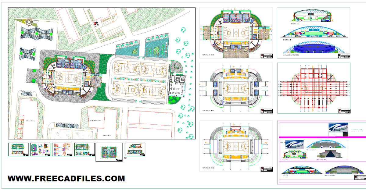 Sports Stadium Project [Colosseum] DWG