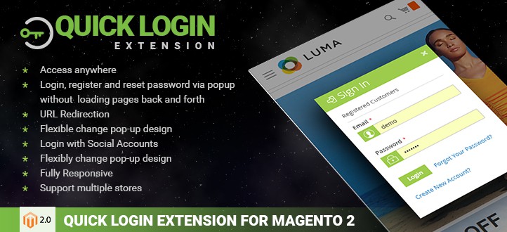 Magento 2 Quick Login