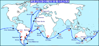 HISTOGEOMAPAS: EL VIAJE DE DARWIN EN EL BEAGLE, 1831-1836