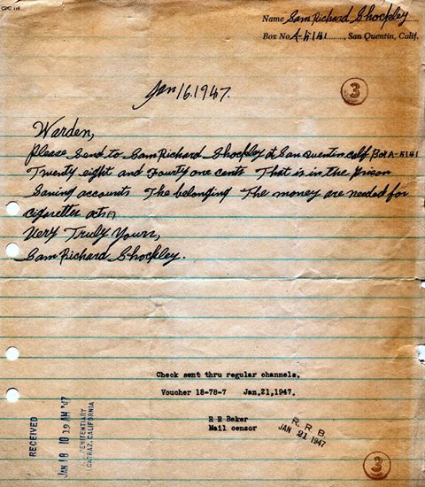 Sam Shockley Biography Alcatraz 1938 - 1948