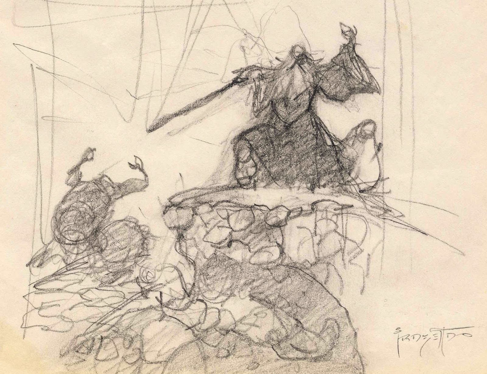 Cap'n's Comics: Some Pencils by Frank Frazetta