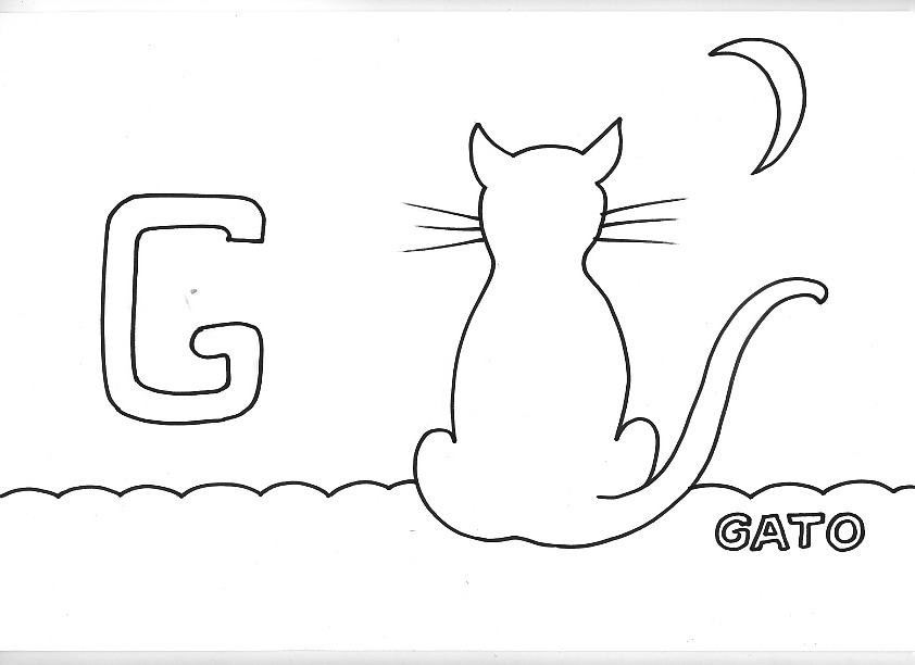 Dibujos para imprimir y colorear pintar imagenes para niños: Letra G ...