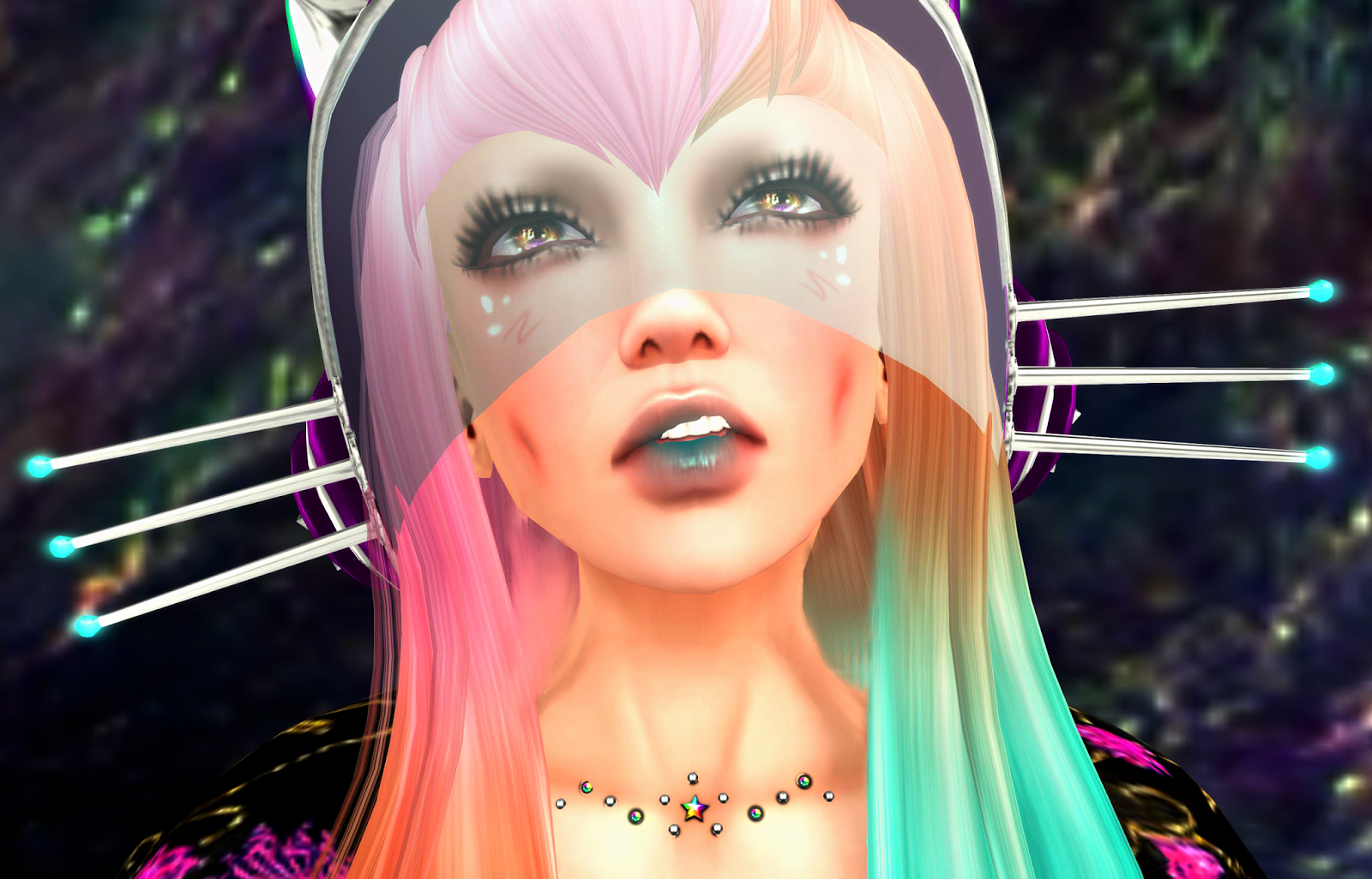 Neon Spiderfoot: Planet Kitten Pin Up