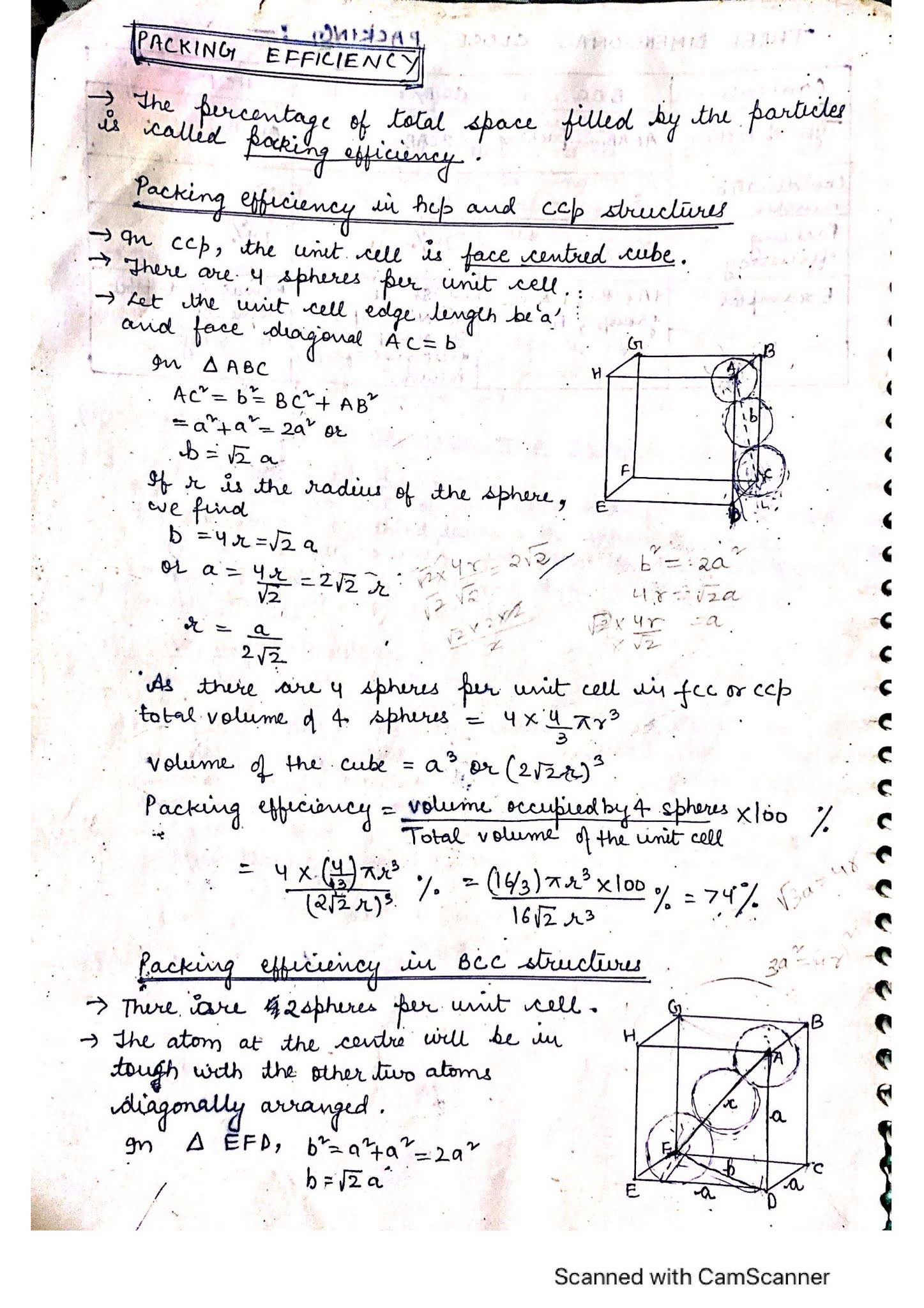 Chapter 1- Solid State Class 12 Handwritten Notes PDF download