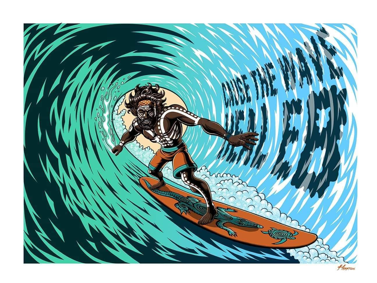 INSIDE THE ROCK POSTER FRAME BLOG: Justin Hampton CauseThe Wave ...