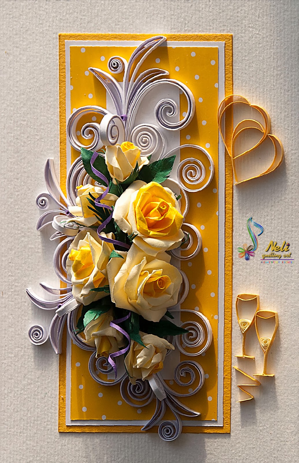 Neli Quilling Art: Quilling card - roses