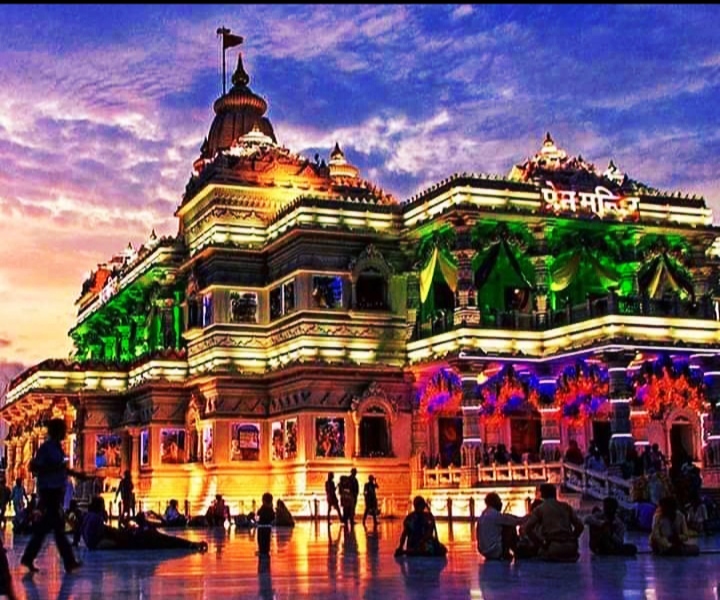 200+ Best Prem Mandir Vrindavan Images, Prem Mandir Night View Photos ...