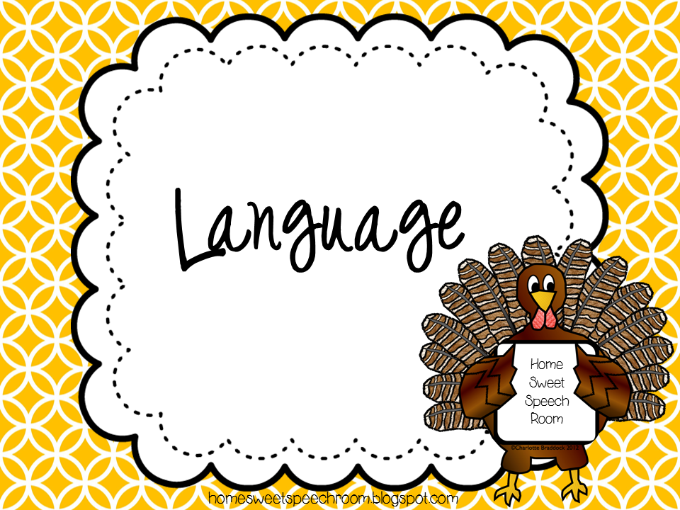 Live Love Speech: Speech and Language Activities for Thanksgiving!
