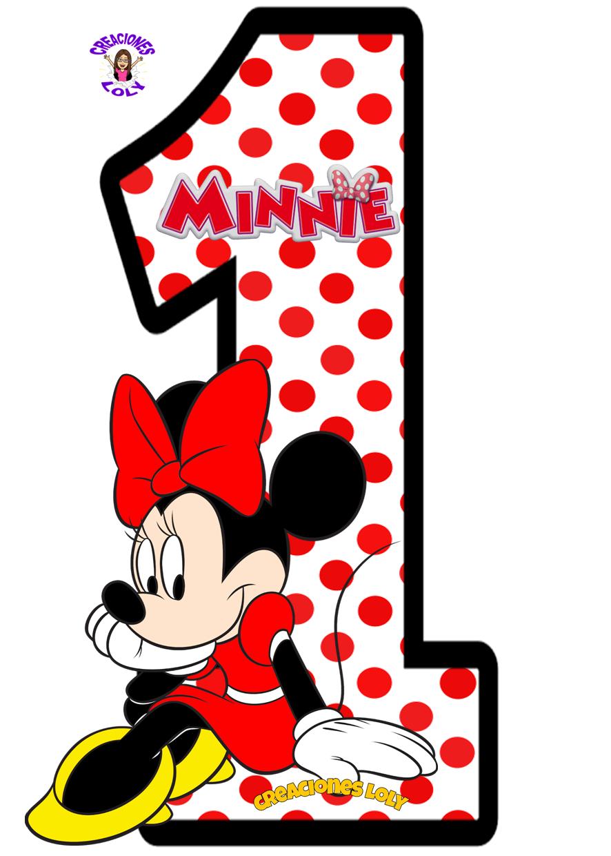 Creaciones Loly: NUMEROS MINNIE ROJA