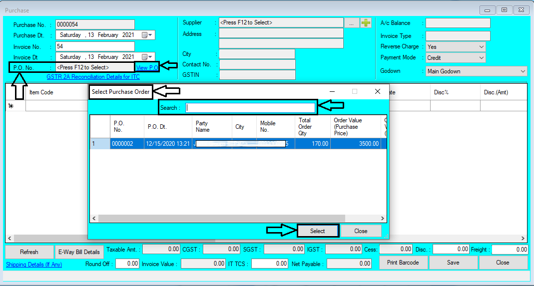 Purchase Entry Help Guide