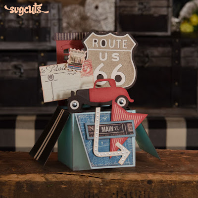 Paper Craft Creations: Route 66 Box Card Plus Tackle Box Card