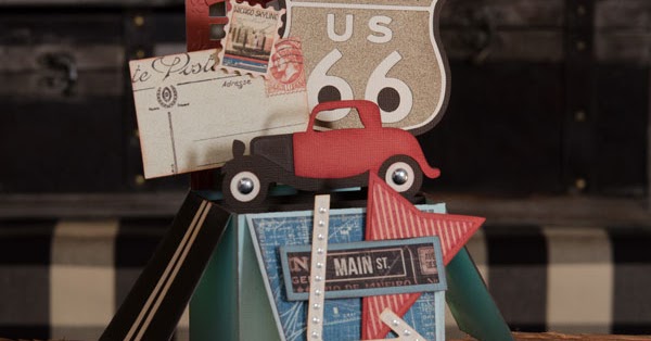 Paper Craft Creations: Route 66 Box Card Plus Tackle Box Card
