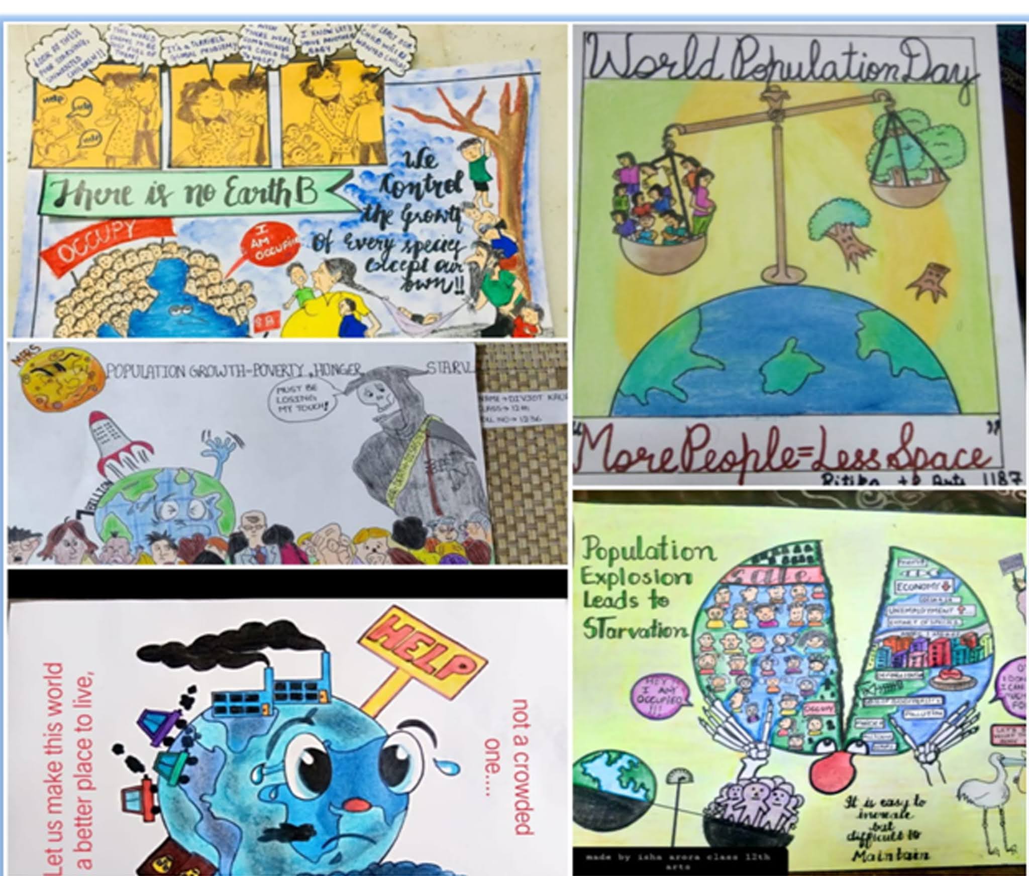 HMV NEWS: HMV Collegiate School organized Poster cum Cartoon making ...