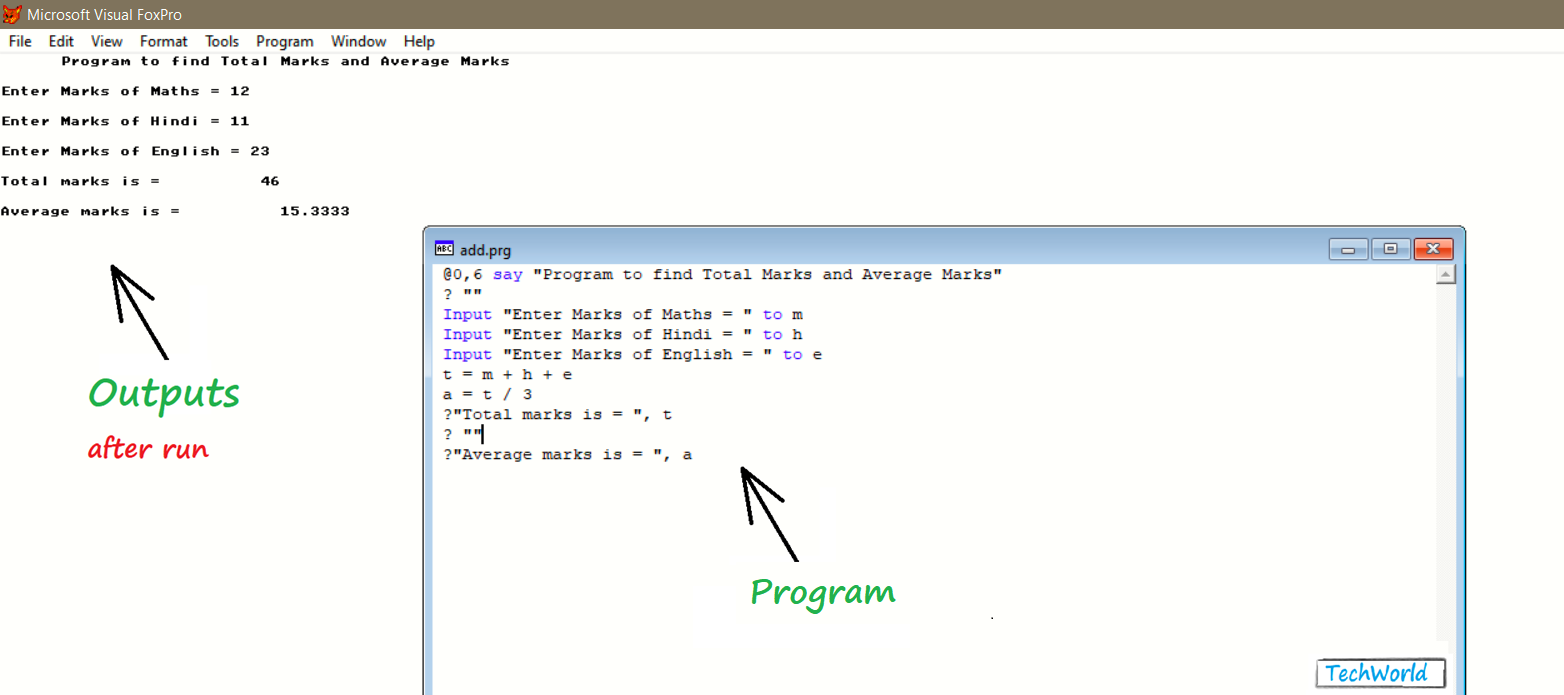 Program To Find Total Marks And Average Marks In Foxpro | Hot Sex Picture