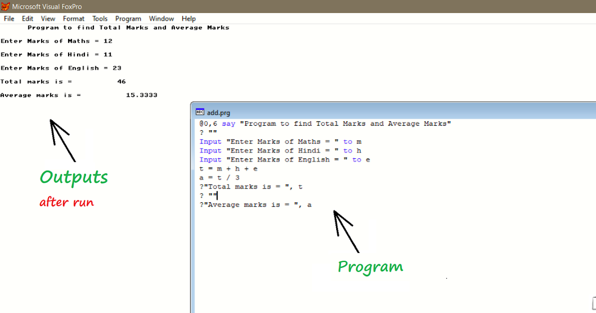 program-to-find-total-marks-and-average-marks-in-foxpro