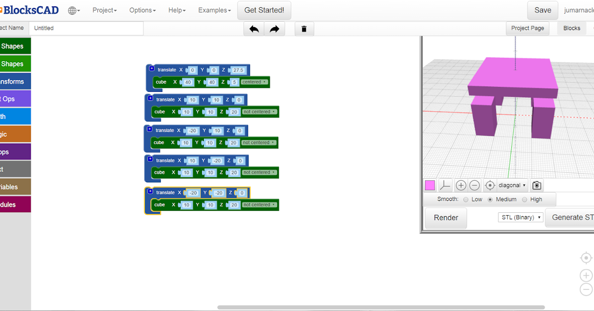 PRÁCTICA 1: BLOCKSCAD