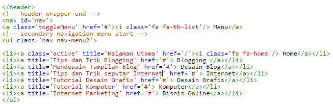 Cara Membuat Menu Navigasi Blog di Blogger Cara Membuat Menu Navigasi Blog di Blogger