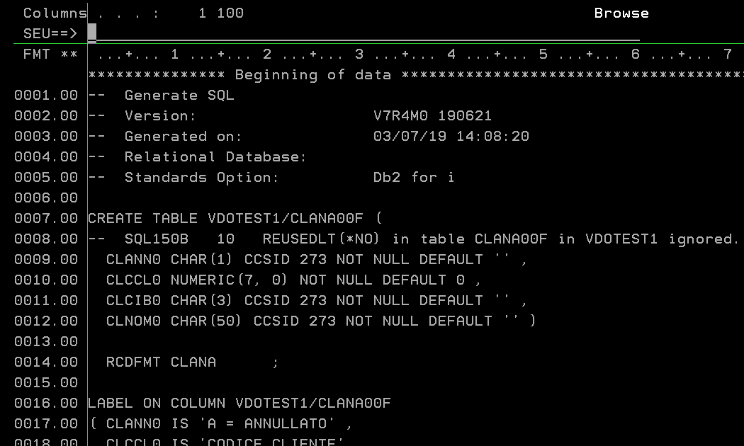 IBMi (AS400) fans only - QSQGNDDL API: How to get SQL SOURCE ...
