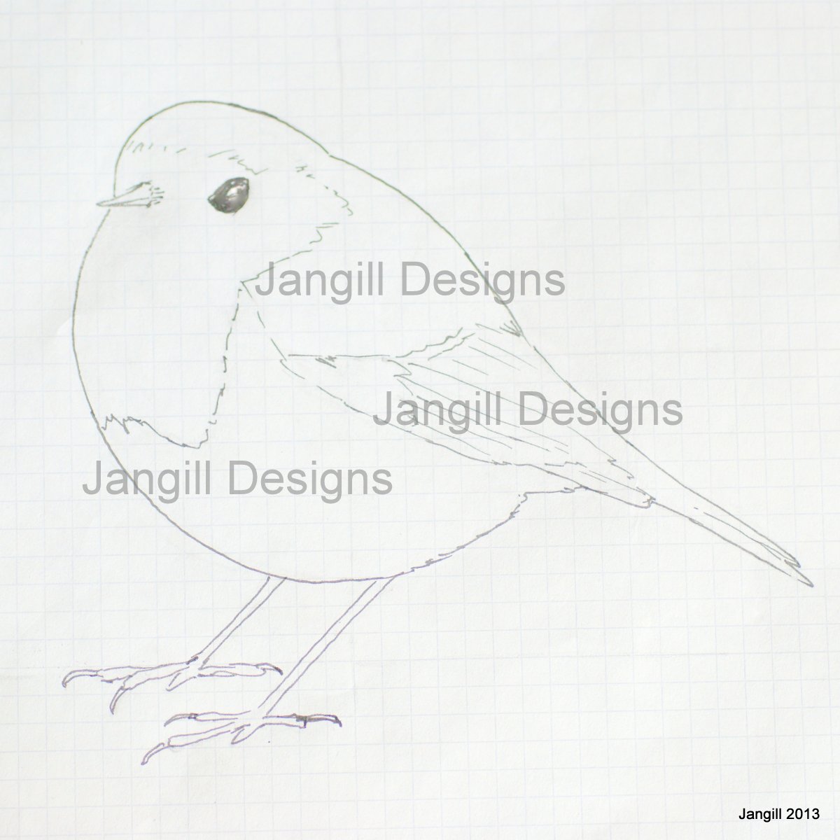 Jan Gill: Robin Digi Stamp