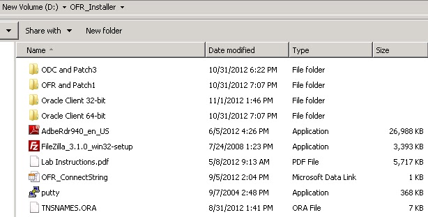 Workplace DBA: OFR & ODC Installation