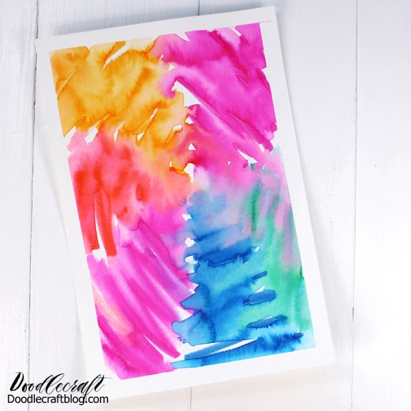 Tie Dye Paper with Tombow Dual Brush Pens