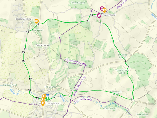 Hertfordshire Walker: Walk 143: Wheathampstead North Loop