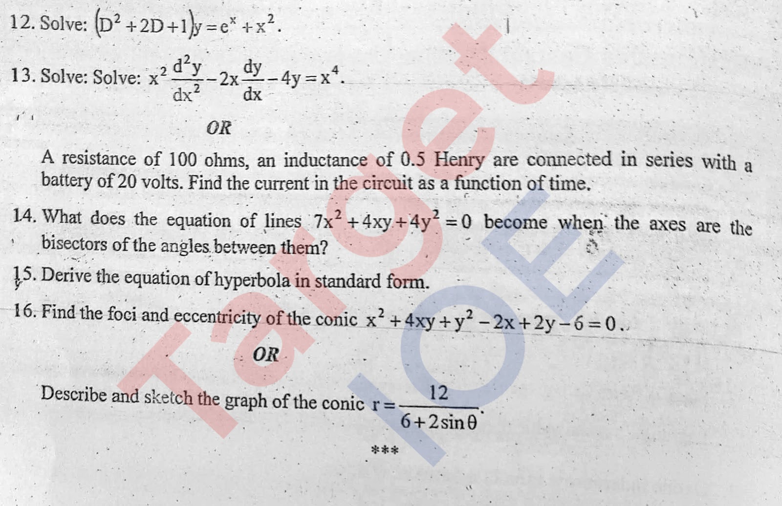 Set 9 Model Questions Of Engineering Math 1 With Solutions set-9-model-questions-of-engineering-math-1-with-solutions