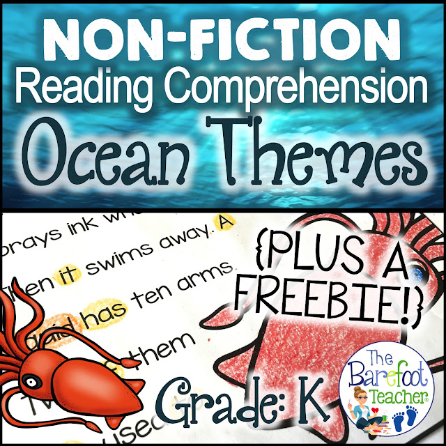 Ocean Themed Reading Comprehension Pack Plus a FREE DOWNLOAD | The ...