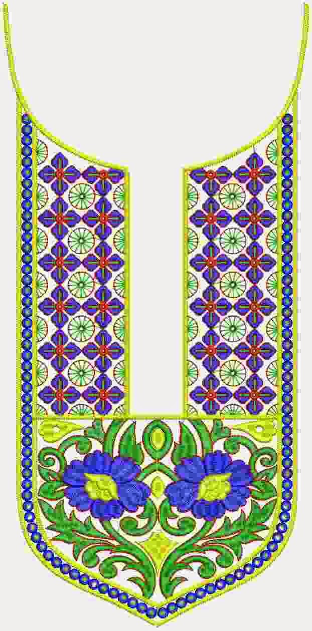 EmbDesignTube: Heavy Long Neck Designs For Dresses