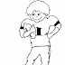Kids Page: - Player Number 4 NFL Football - Coloring Pages