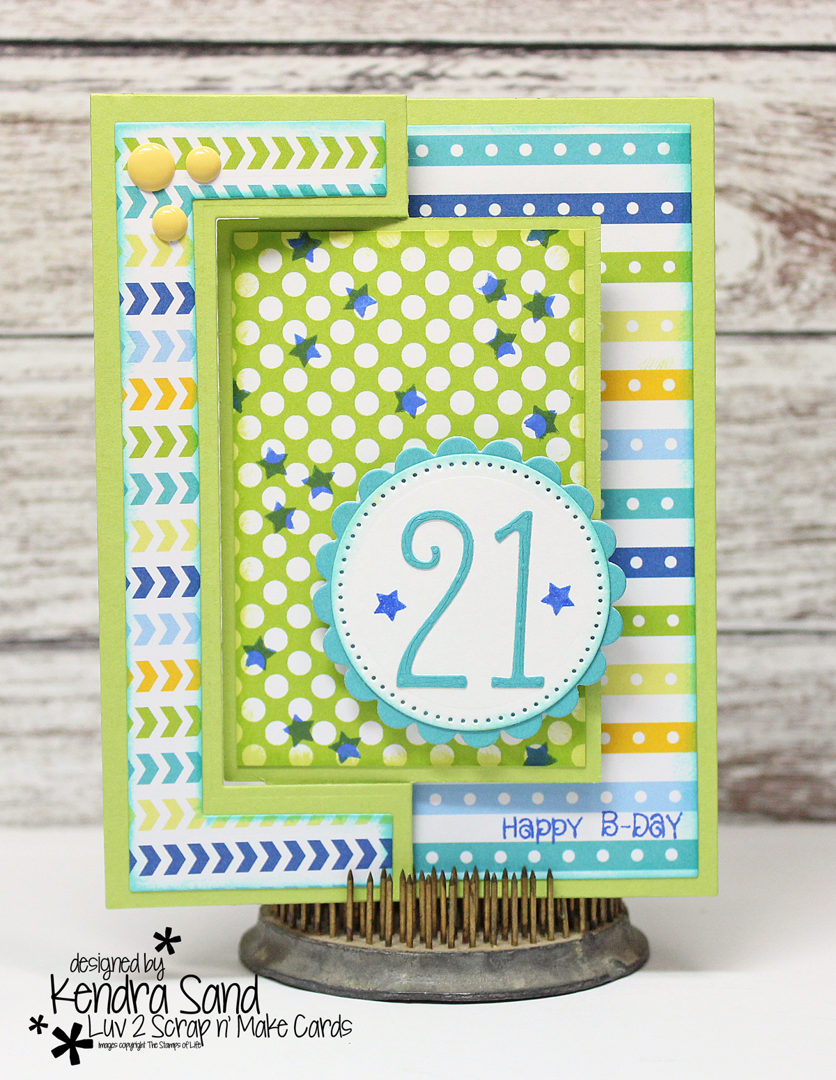 Luv 2 Scrap n' Make Cards: Happy 21st with The Stamps of Life