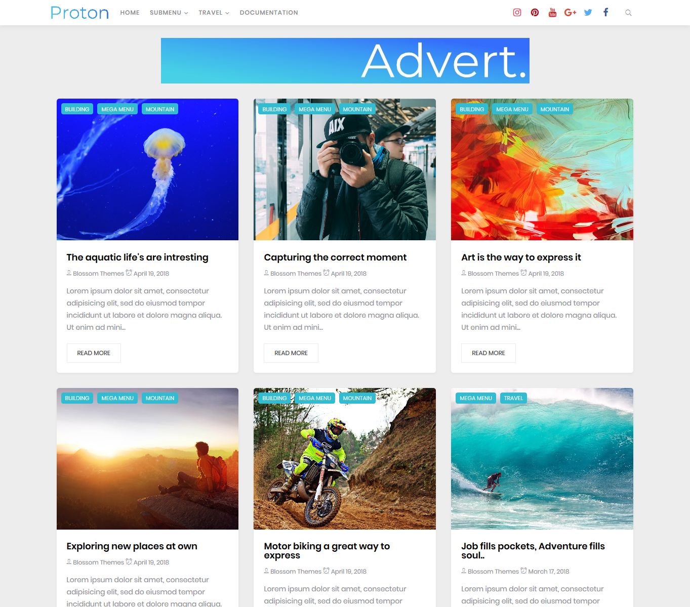 Proton Theme | SEO Ready Blogger Template