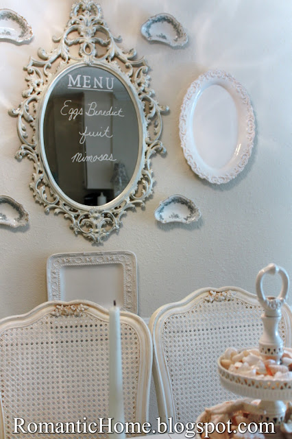 My Romantic Home: Mirror Menu Board - Show and Tell Friday