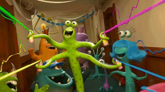 Monstros S/A - Universidade Monstros 3 - Cia dos Gifs