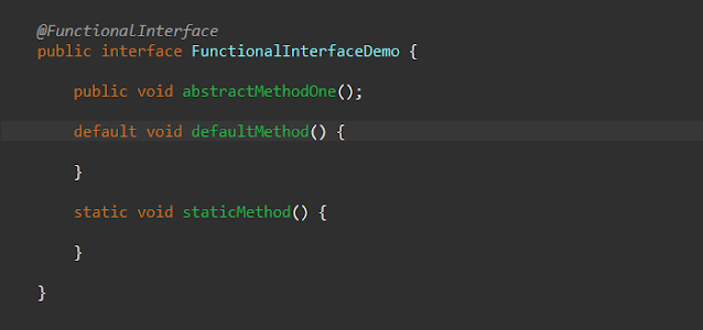 Functional Interface In Java 8 with Examples - @FunctionalInterface