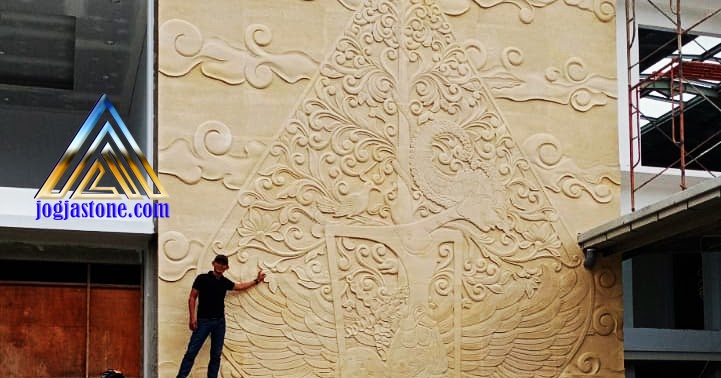 Ukiran relief kayon tempel dinding ukuran besar
