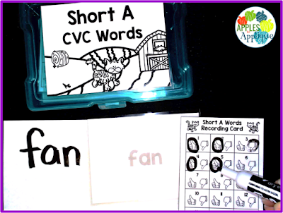 Apples to Applique: Phonemic Awareness Task Cards for CVC Words