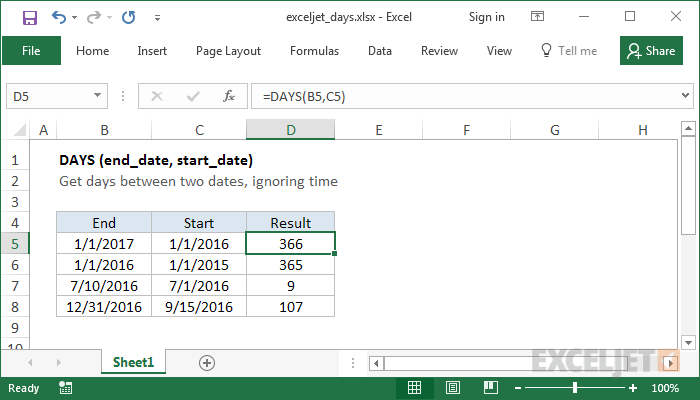 DAY FORMULA FUNCTION IN MICROSOFT EXCEL – Ohayo Tricks