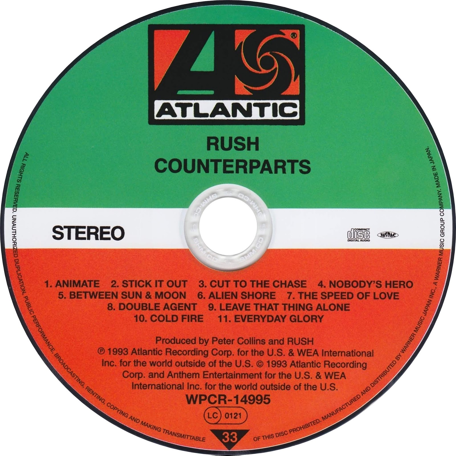 1993 Counterparts - Rush - Rockronología