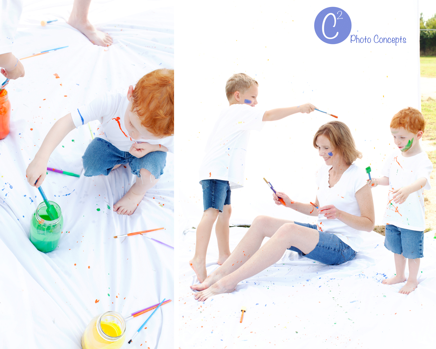 C2 Photo Concepts: Portrait Session: Paint Fight Summer Fun!