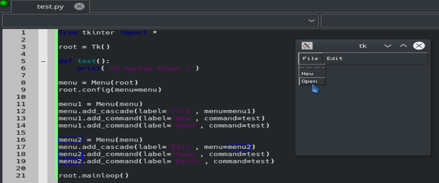 CARA MEMBUAT DROPDOWN MENU DENGAN TKINTER PYTHON3